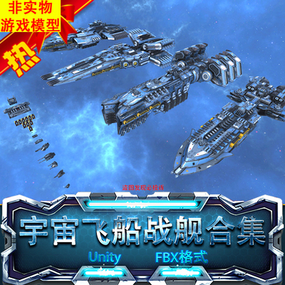 Unity宇宙科幻战舰飞船Spaceship Cruiser Collection I