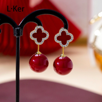 珠光宝气经典百搭珠珠流苏耳饰