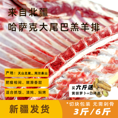 阿勒泰大尾巴羔羊新鲜羊排新疆发
