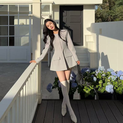 Vane韦恩韩版2025新款时尚显瘦收腰气质西装外套女2025新款小个子