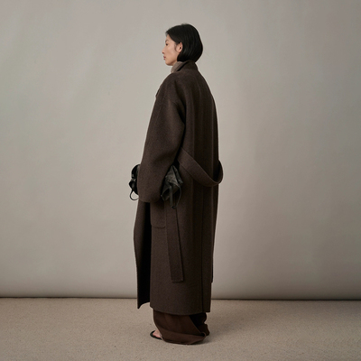 逸墨纸样女装双面羊绒外套休闲大衣样板服装裁剪图纸衣服样子版型