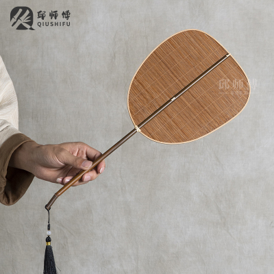 竹编舞蹈扇古典竹扇长柄竹丝扇