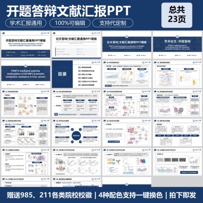 开题答辩ppt组会文献汇报科研学术汇报论文答辩研究生开题报告PPT