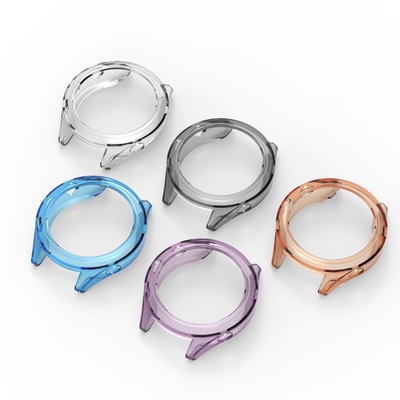 适用佳明Forerunner970手表保护壳套570 47/42mm钢化膜屏幕半包镂空边框硅胶壳套防尘塞