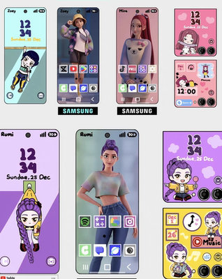 自制猎魔女团折叠手机新款套装自制桌面课间小手工材料包裁剪解压