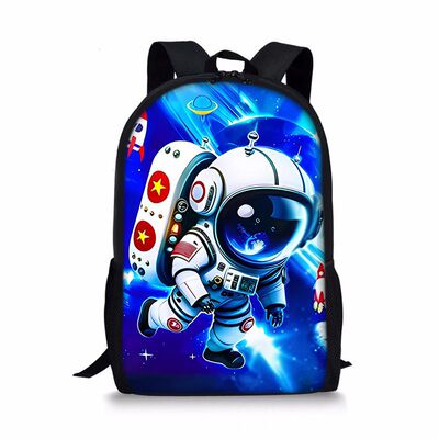 宇航员Astronaut 44厘米17寸学生印花双肩包一件代发亚马逊速卖通