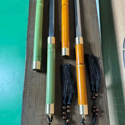 竹中剑龙泉市一体四面剑高锰钢文玩剑练习把玩刀剑棍剑未开刃