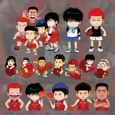 灌篮高手车贴卡通篮球樱木花道车身划痕遮挡装饰贴电动摩托车贴纸