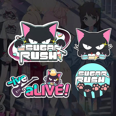 碧蓝档案ive aLIVE和纱乐队汽车贴纸个性电动车身贴画笔记本装饰