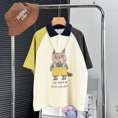 大E小e童装儿童拼色POLO衫