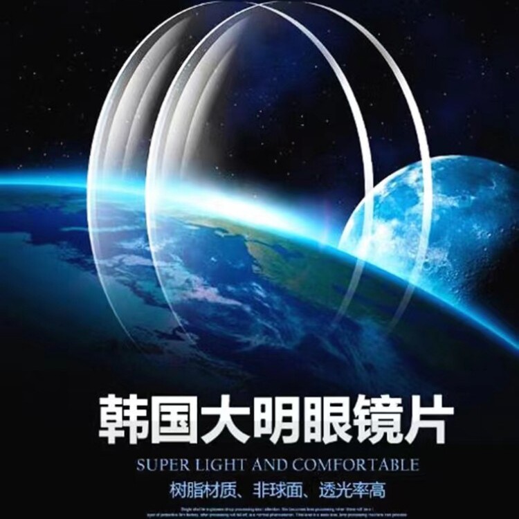 近视眼镜片超薄非球面防蓝光高度远视散光树脂定制眼镜片耐磨耐污