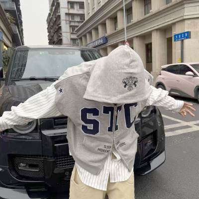 STEEPC连帽宽松叠穿卫衣男女