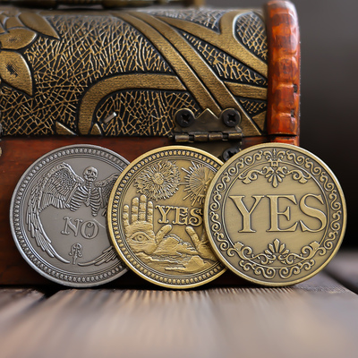 YES/NO决策币纪念章幸运币游戏娱乐魔术道具创意硬币收藏礼物摆件