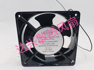 正品SEROUN A12038V2HBT 12038 230V 16W 控制柜风机 12cm SYM BA