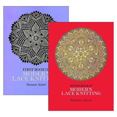 英文原版 Modern Lace Knitting现代蕾丝编织图解指南系列 2册套装 针织设计 Marianne Kinzel 英文版 进口英语原版书籍