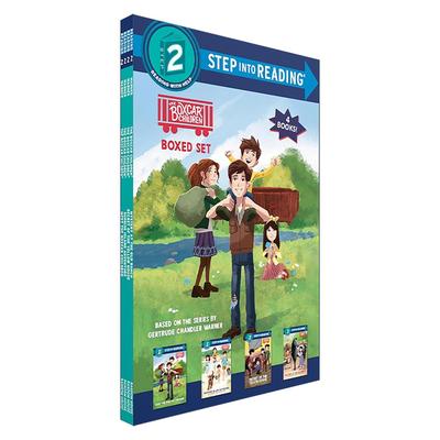 英文原版 Boxcar Children Step into Reading Boxed Set #1 棚车少年分级读物系列 4册盒装套装 英文版 进口英语原版书籍