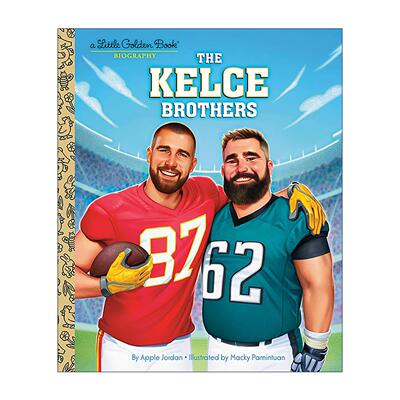 英文原版 The Kelce Brothers A Little Golden Book Biography 凯尔西兄弟 橄榄球 儿童传记绘本 兰登书屋精装小金书 英文版