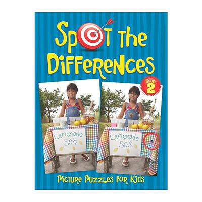英文原版 Spot the Differences Picture Puzzles for Kids Book 2 儿童找不同谜题集 卷二 益智游戏活动书 锻炼观察力 大家来找茬