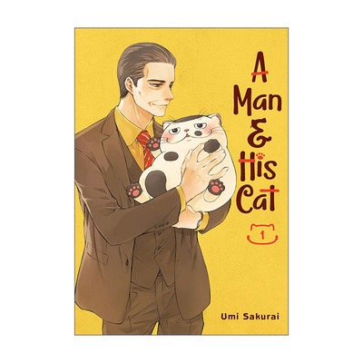 英文原版 A Man and His Cat 01 大叔与猫01 日本温馨日常治愈漫画 Umi Sakurai樱井海 英文版 进口英语原版书籍