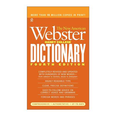 英文原版 The New American Webster Handy College Dictionary 新美国韦伯斯特便携大学词典 第四版 英文版 进口英语原版书籍