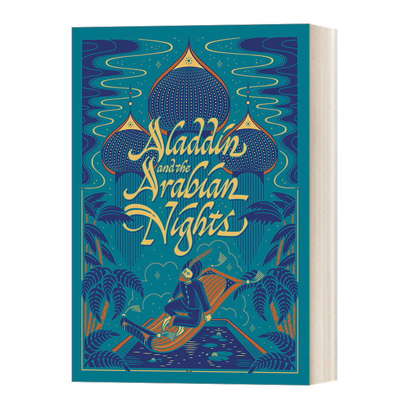 英文原版 Aladdin& the Arabian Nights阿拉丁和一千零一夜皮革精装版巴诺儿童经典英文版进口英语原版书籍_虎窝淘