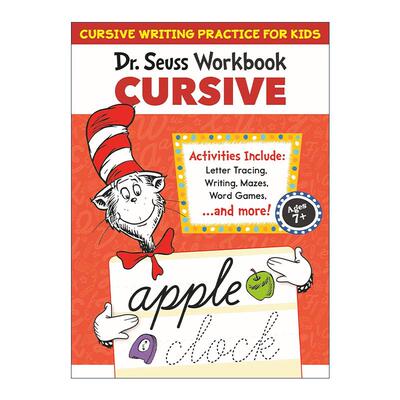 英文原版 Dr. Seuss Cursive Workbook 苏斯博士连笔手写体练习册 儿童书法初学者指南 控笔 英文版 进口英语原版书籍