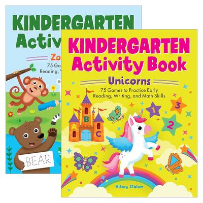 英文原版 Kindergarten Activity Book 幼儿园活动书2册 早期阅读 写作和数学等益智游戏练习 英文版 进口英语原版书籍