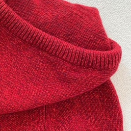 【老客入大厂】5-7天发 女士 胶囊系列新年红羊毛针织卫衣DLMZ160