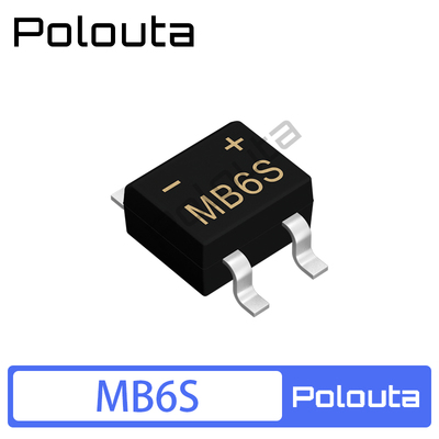 MB6S MB6 SOP-4 桥堆 整流桥 桥式整流器 600V/0.5A 50个 POLOUTA