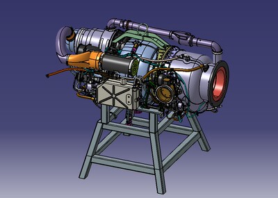 Garrett Gtcp85 98d发动机引擎3D模型图纸 Stp x_t格式