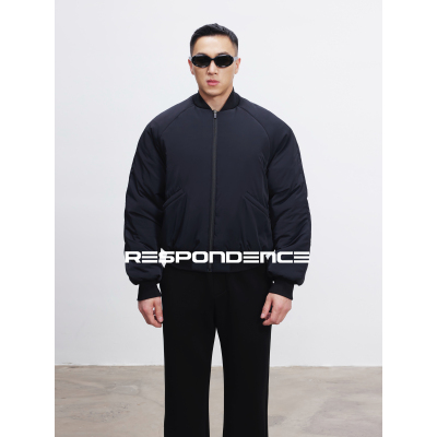RESPONDENCE 3M新雪丽棒球棉服轻量高蓬飞行夹克立领外套MA1棉衣
