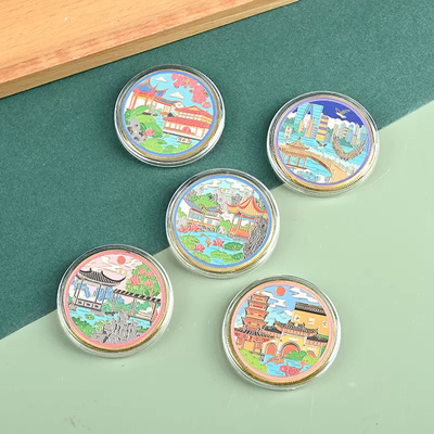 苏州园林纪念币金鸡湖拙政园文创纪念章苏州印象城市景区纪念礼品