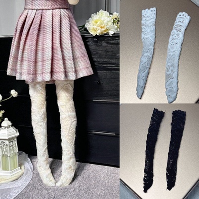 30厘米瘦体娃娃袜子长款蕾丝袜黑色白色ob/YMY22小布丽佳巴比可穿