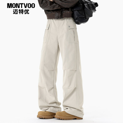 【褶皱设计】复古工装休闲裤男