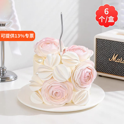 糯米纸手捧花蛋糕装饰成品