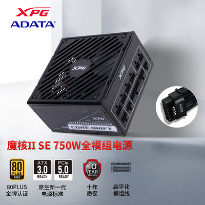 XPG原生PCIE5.0ATX3.0金牌电源