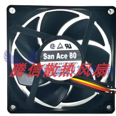 原装三洋 9GA0812P4H001 DC12V 0.22A 8cm厘米散热风扇风机