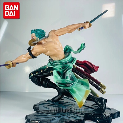 Hot One Piece 10cm Anime Figure GK Roronoa Zoro Three-blade