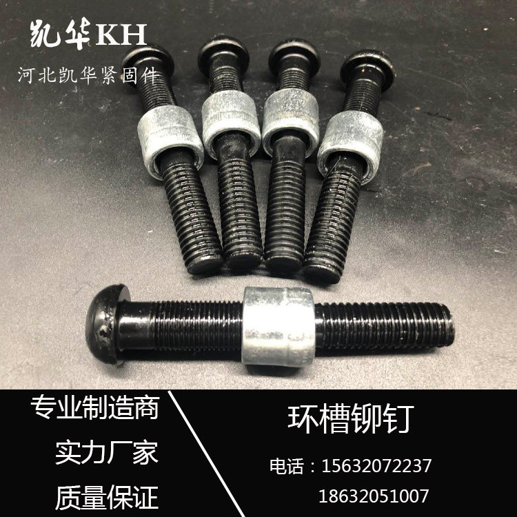 环槽铆钉矿山振动筛专用M16哈克钉M20虎克钉高强度8.8级厂家直销