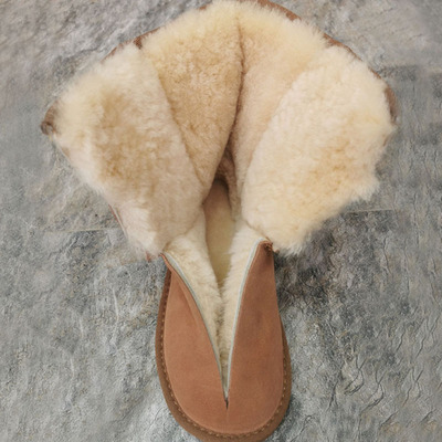 新款冬季2024皮毛一体EGОUGG’S雪地靴女真皮加绒加厚短中筒棉鞋