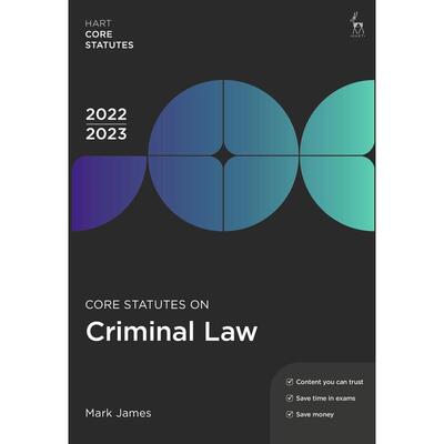 预售 Core Statutes on Criminal Law 2022-23英文原版 Bloomsbury