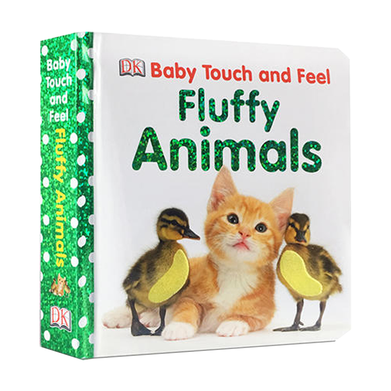 DK出版社英文原版 Baby Touch and Feel Fluffy Animals毛茸茸的动物儿童英文亲子阅读绘本卡板书启蒙纸板书触摸书_虎窝淘
