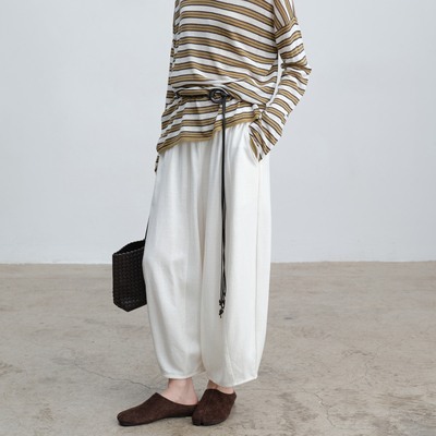 张小某白色九分哈伦裤女春季