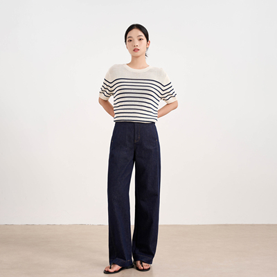 张小某 梨形定制 棉混纺舒适亲肤侧线前移拖地牛仔裤1BW020N0977