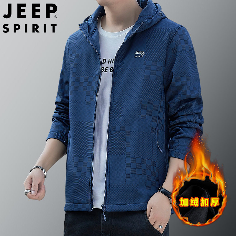 JEEP SPIRIT新款软壳士风衣潮流休闲时尚夹克户外外套JC7297