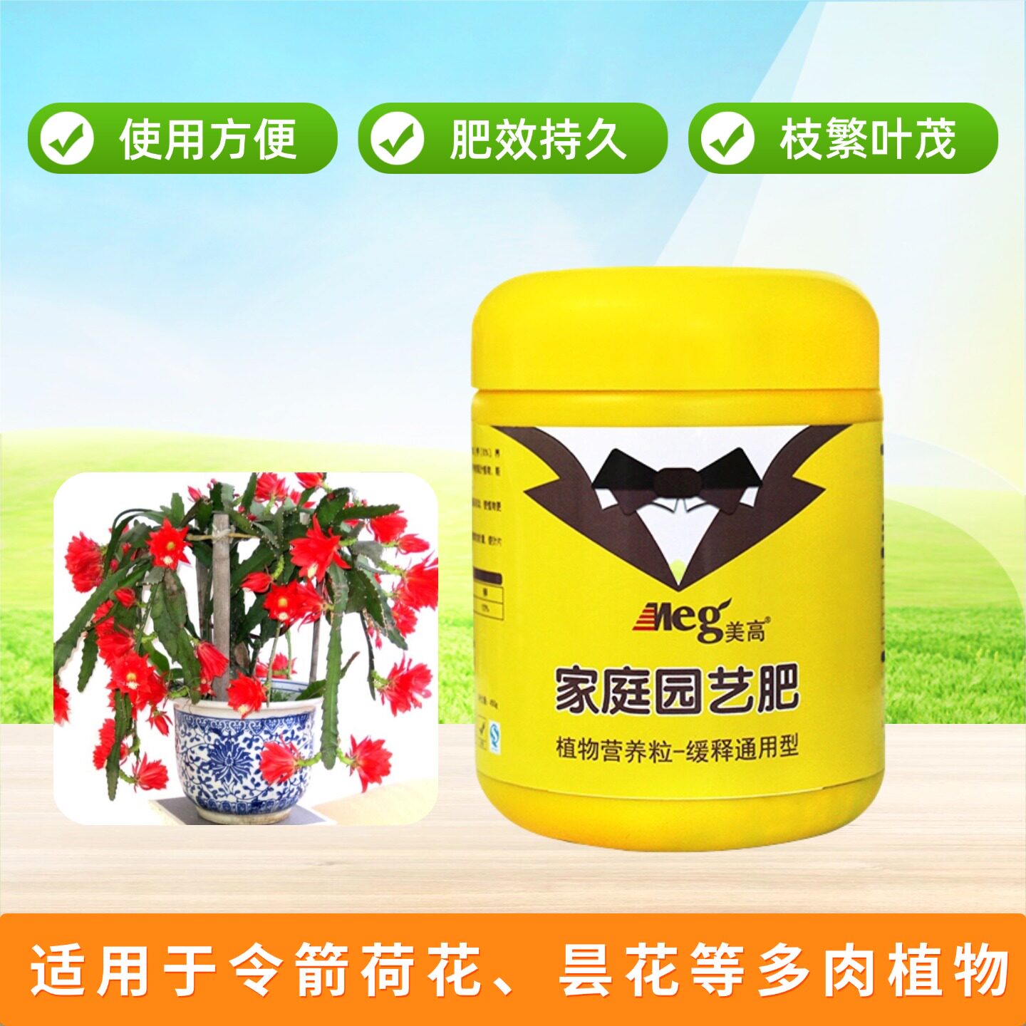 令箭荷花绯牡丹长效缓释复合肥室内家用盆栽大花进口通用氮磷钾肥