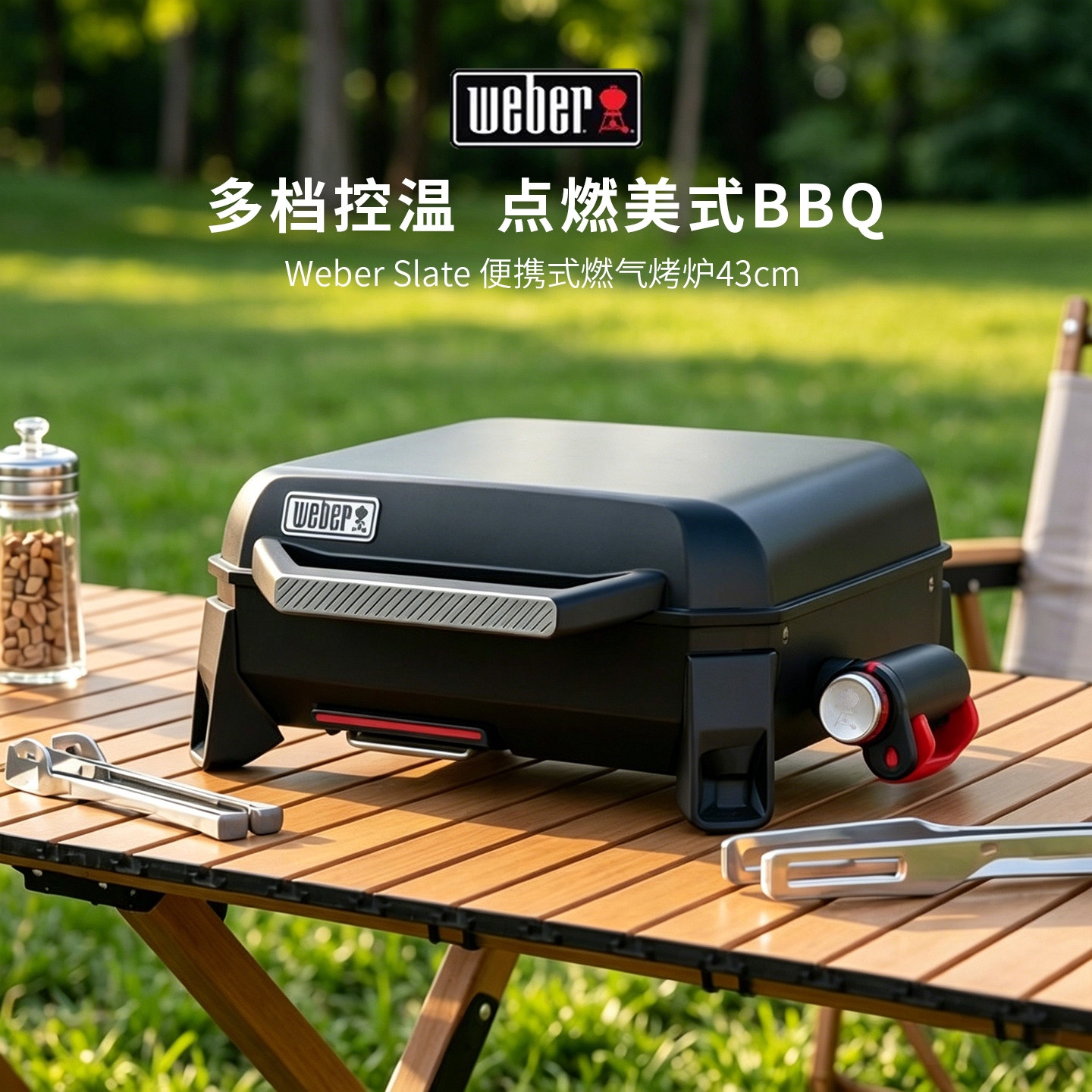 Weber/威焙25年新款slate系列燃气烧烤架家用户外露营烤肉烧烤炉