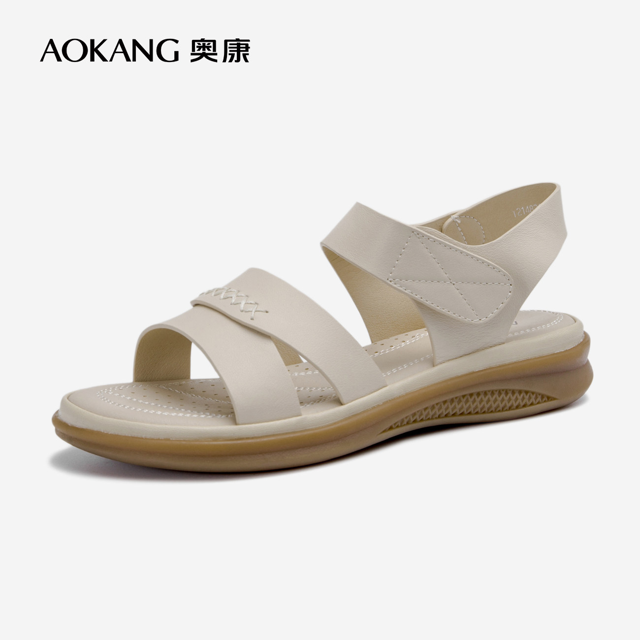 AOKANG Women's Shoes Summer Genuine Leather Soft Sole Non-slip ...
