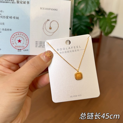 柏拉翡丽原创项链S925银韩版清新个性吊坠气质锁骨项链00453