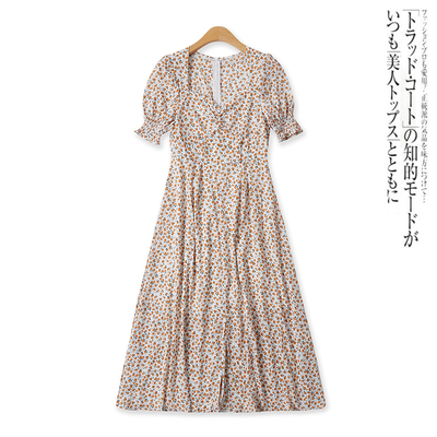 甜美减龄雪纺连衣裙碎花